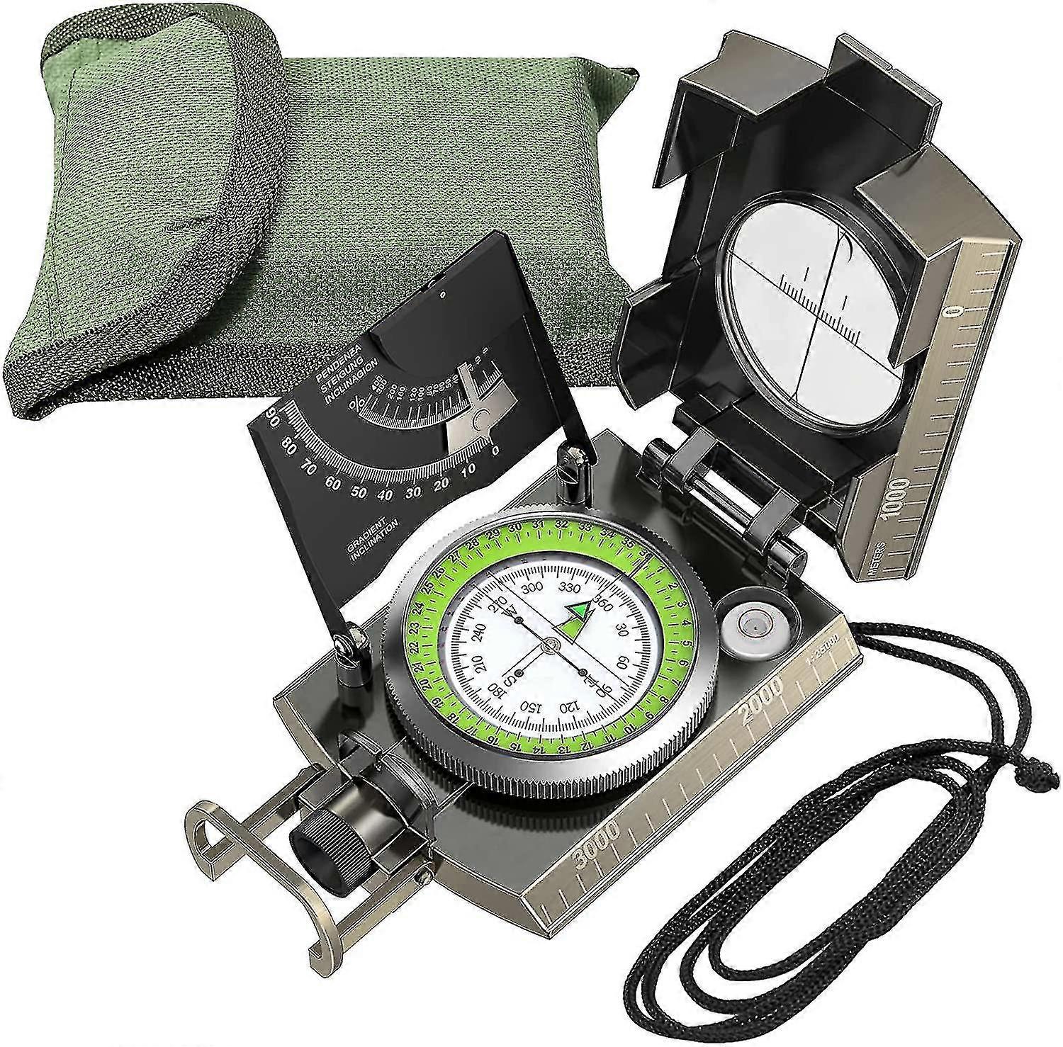 Auspicious-military Compass Multifunction Sighting Lens, Fluorescent, Waterproof And Vibration ...