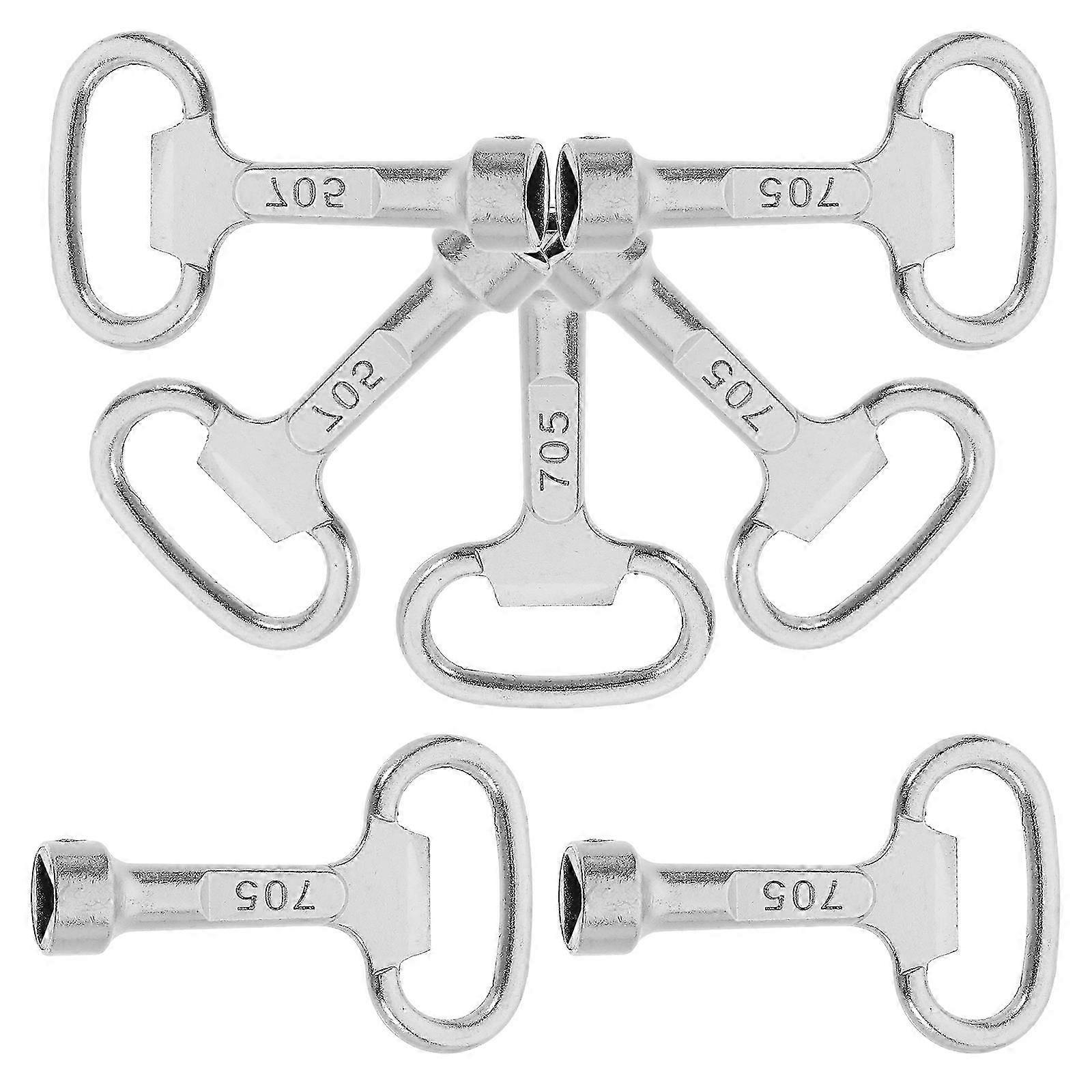 Triangle Trash Can Key 6pcs Metal Key For Community Rubbish Bin And ...
