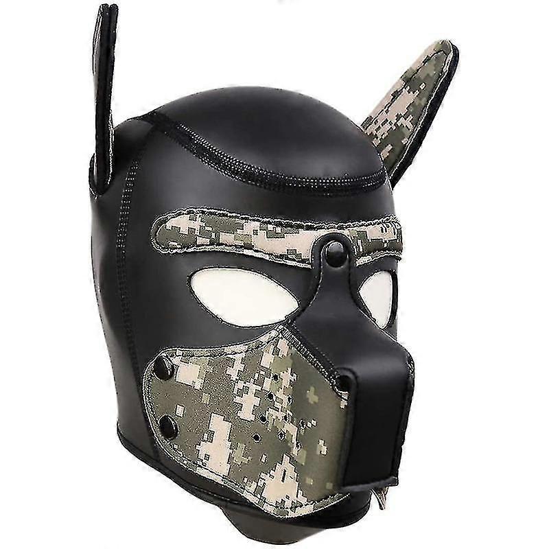 Dog Masque With Ears Soft Rubber Animal Dog Masks Full Head Puppy ...