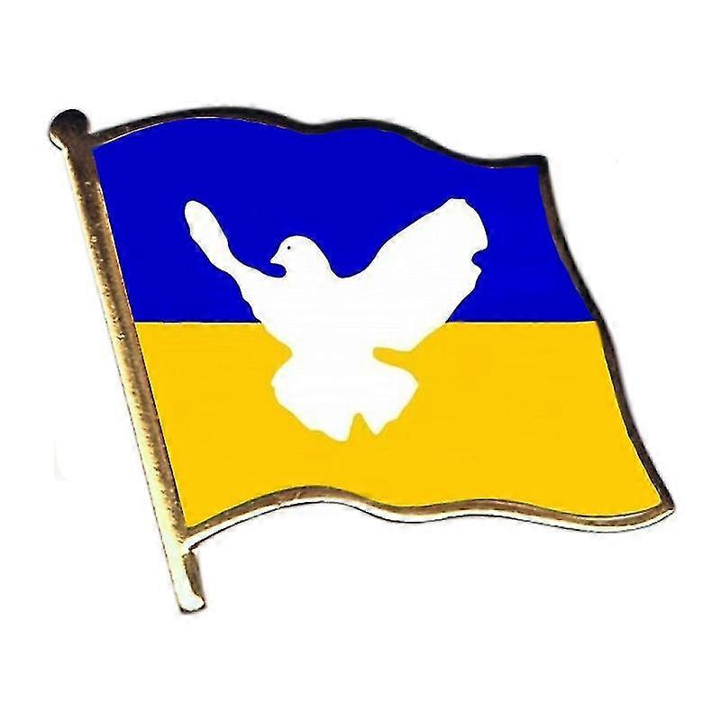 Ukraine Flag PinDouble-sided national flag Pin Dove of peace Pin For ...