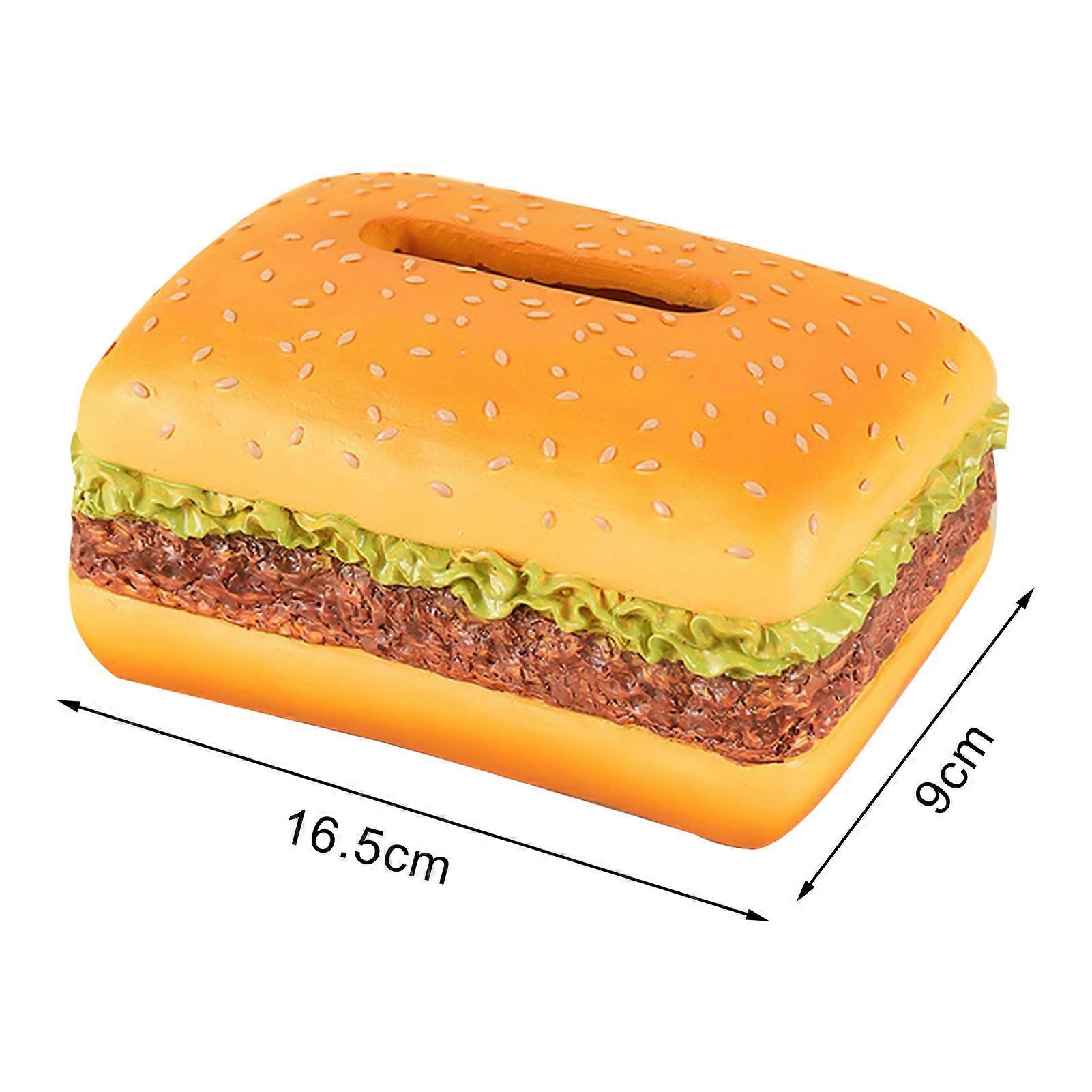 Burger Tissue Box Large Capacity Realistic Looking Hamburger Tissue ...