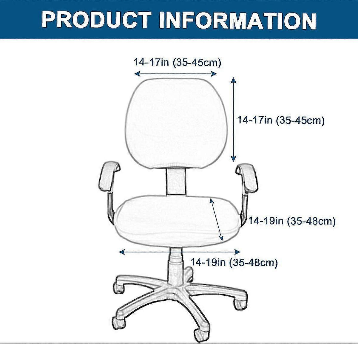 Office Chair Cover 2 Piece Stretchable Computer Office Chair Covers ...