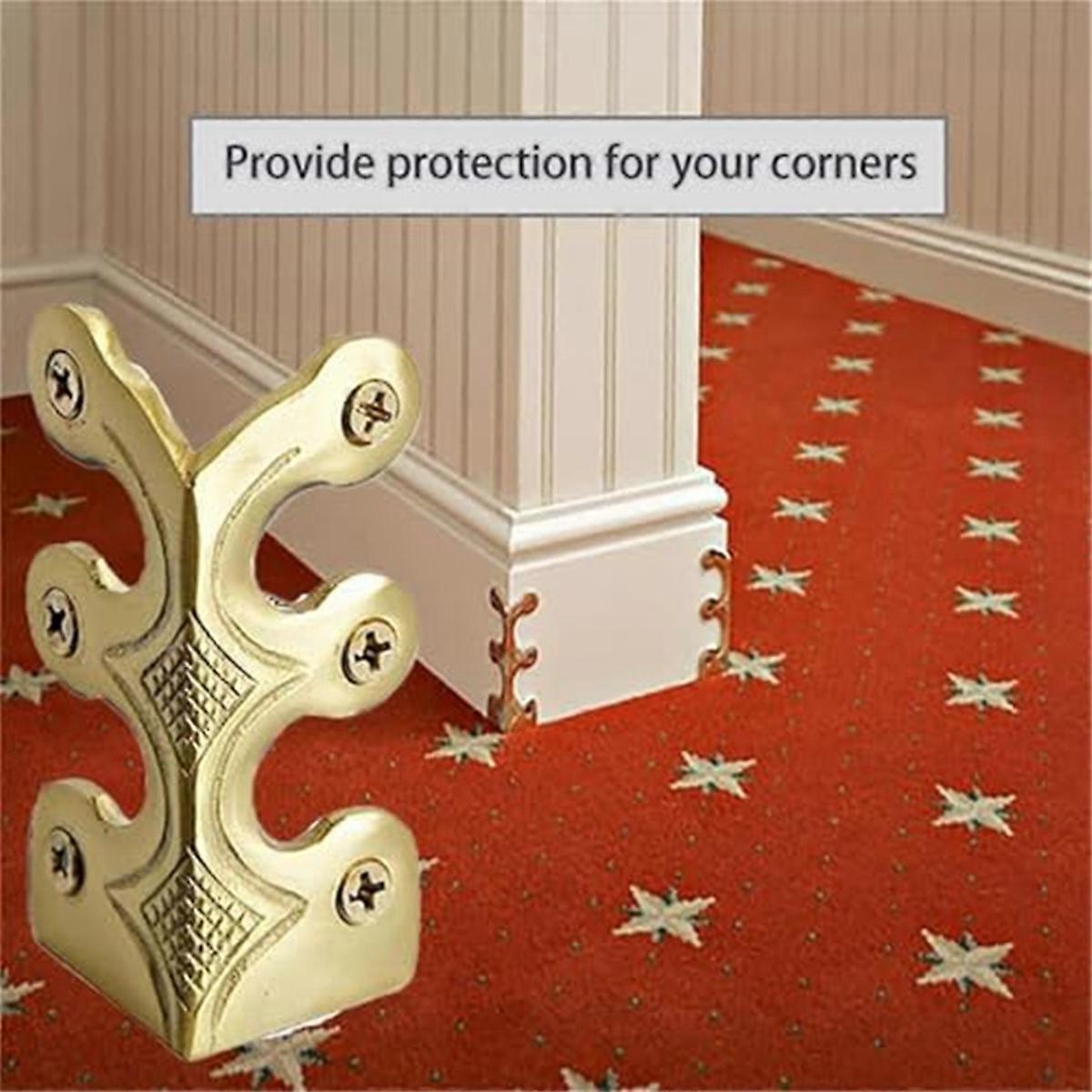 10PC Skiffers Baseboard Corner Protectors,Solid Brass Skirting Board ...