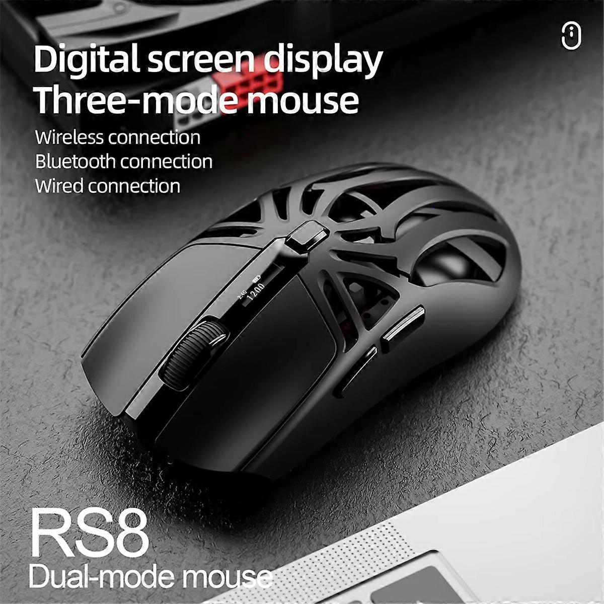 RS8 Bluetooth Mouse, 10000dpi, Three-Mode Connection, Macro Gaming ...