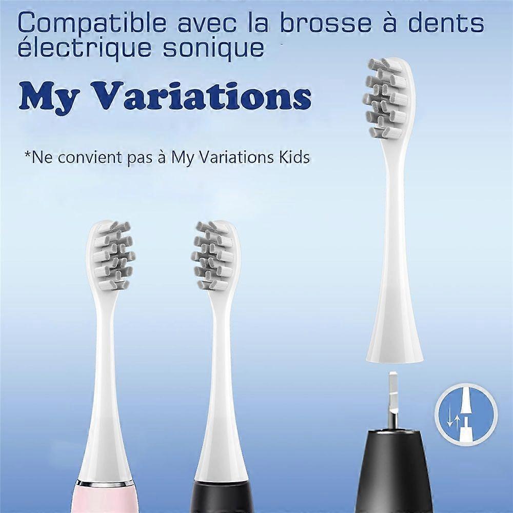 Pack of 6 Brush Heads Compatible with My Variations Electric Toothbrush ...