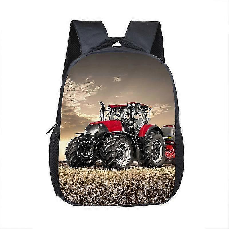 12 Inch Farm Tractor Print Children School Backpack Boys Girls ...
