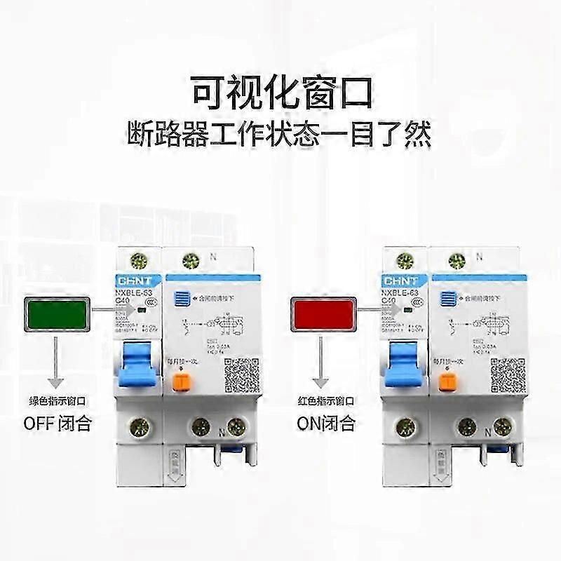 CHINT Residual Current Operated Circuit Breaker Leakage Protective Circuit Breaker RCBO DZ47LE ...