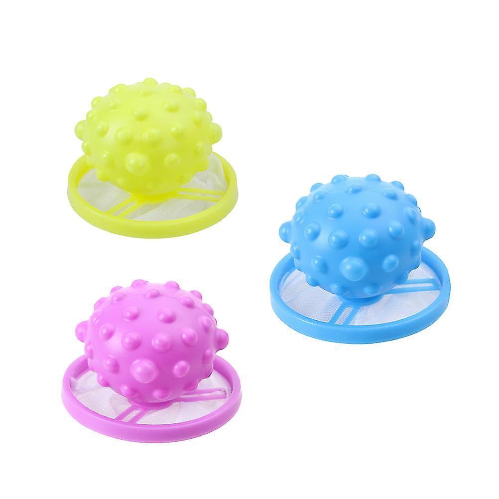 3pcs Spiky Ball Shaped Mesh Filter Floating Style Washing Machine ...