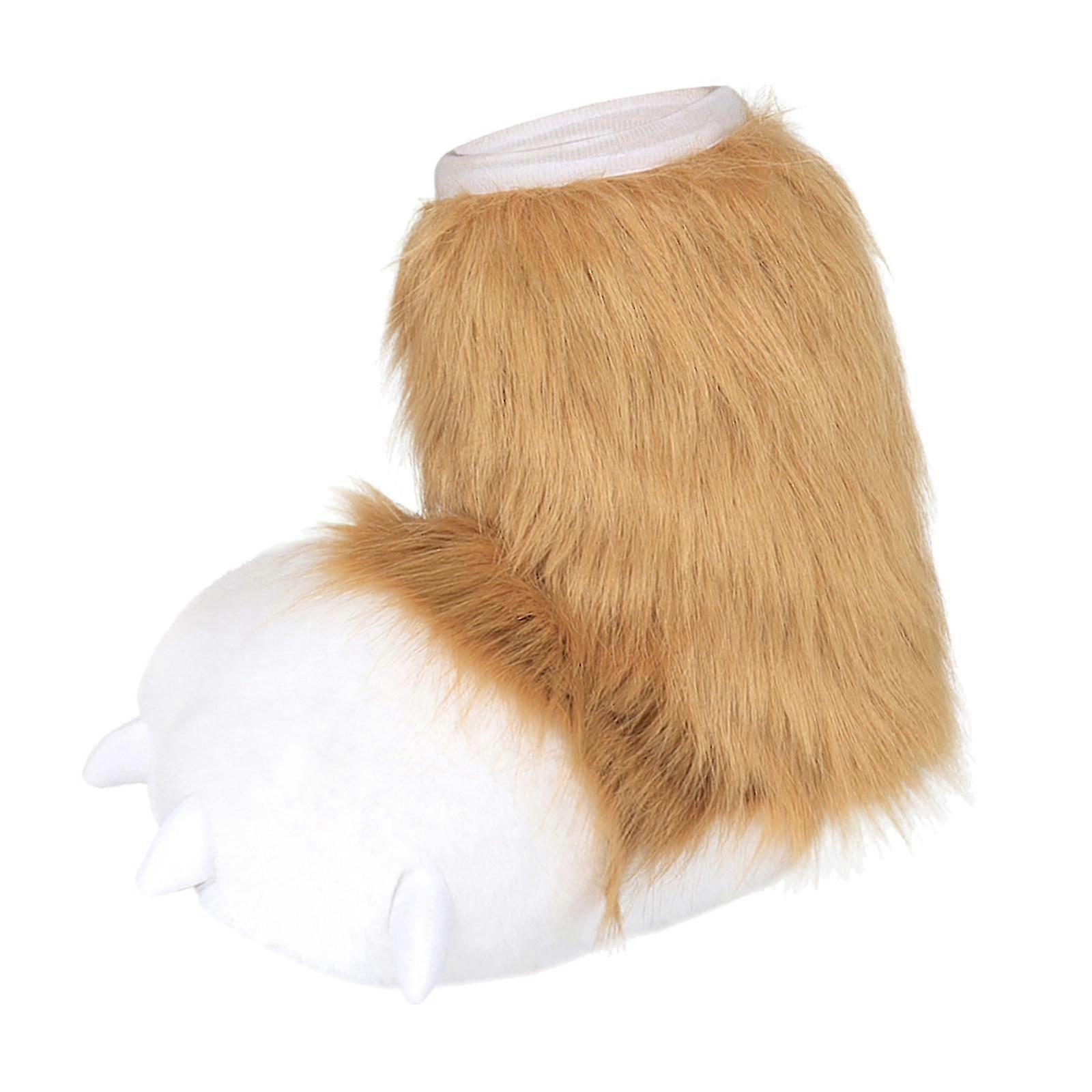 Furry Animal Paw Plush Slippers for Cosplay, Fursuit, Halloween Costume ...