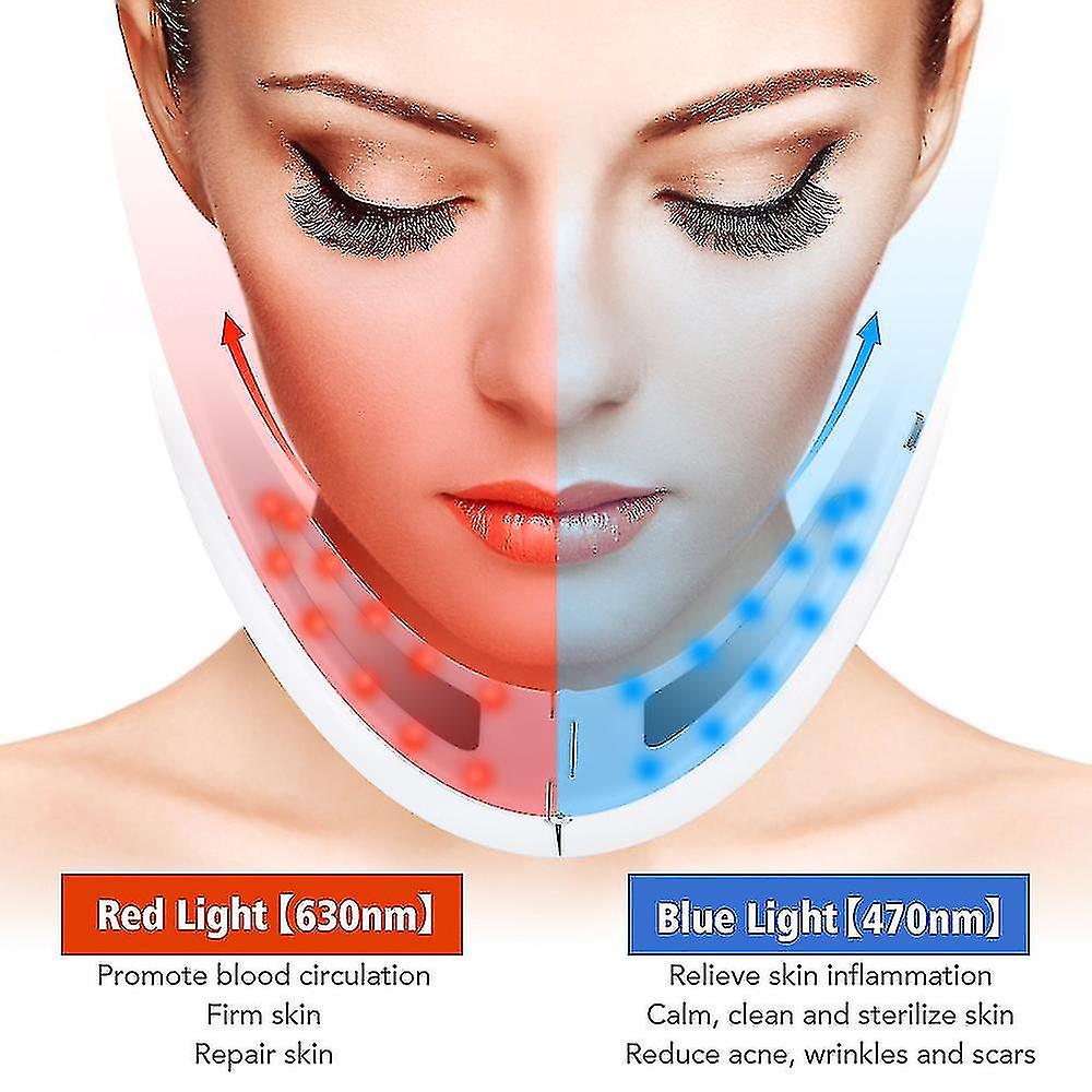 V Line Face Lifting Device Vibration Face Massager Photon Led Light ...