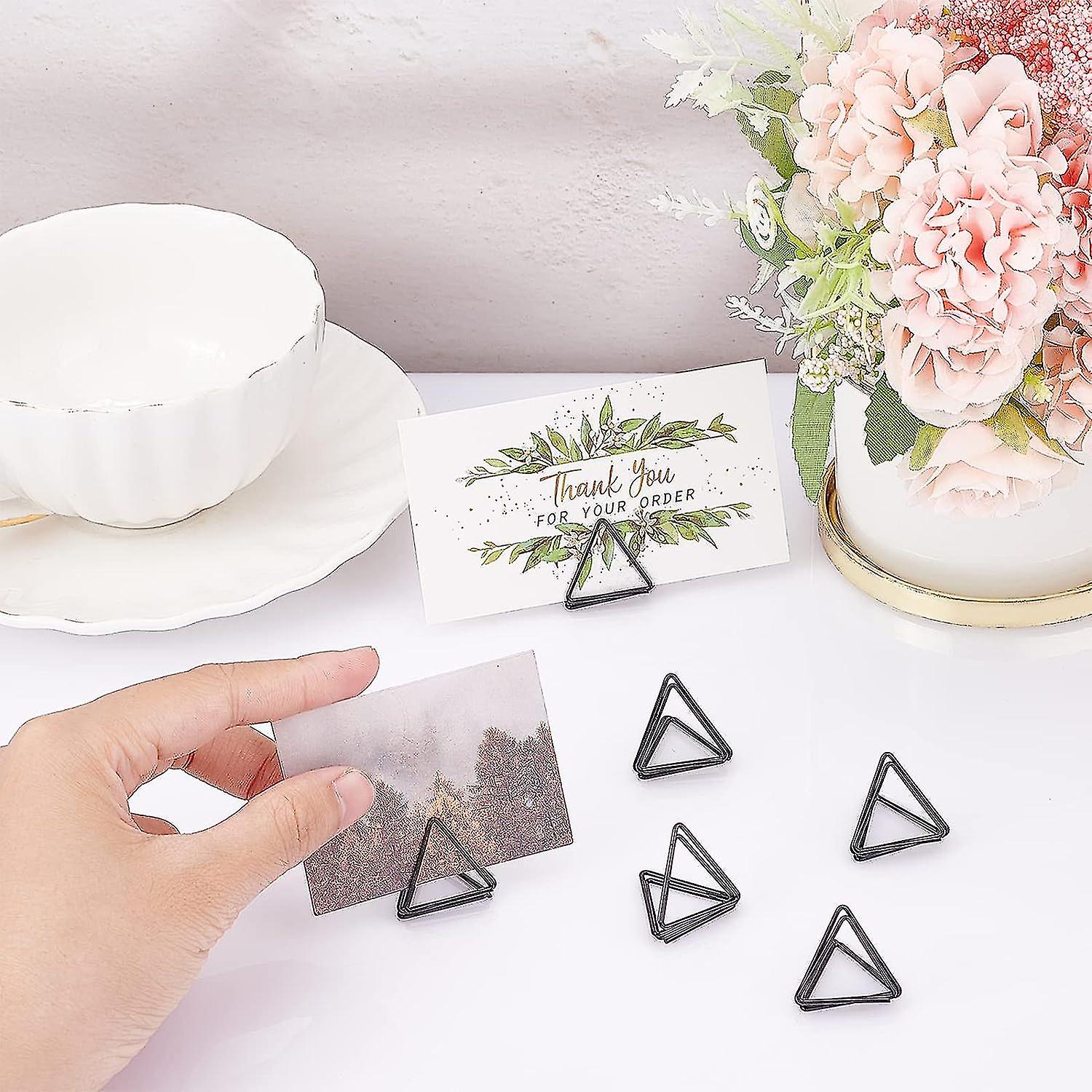 24 Pcs Table Number Holders Mini Place Card Holder, Metal Name Cards ...