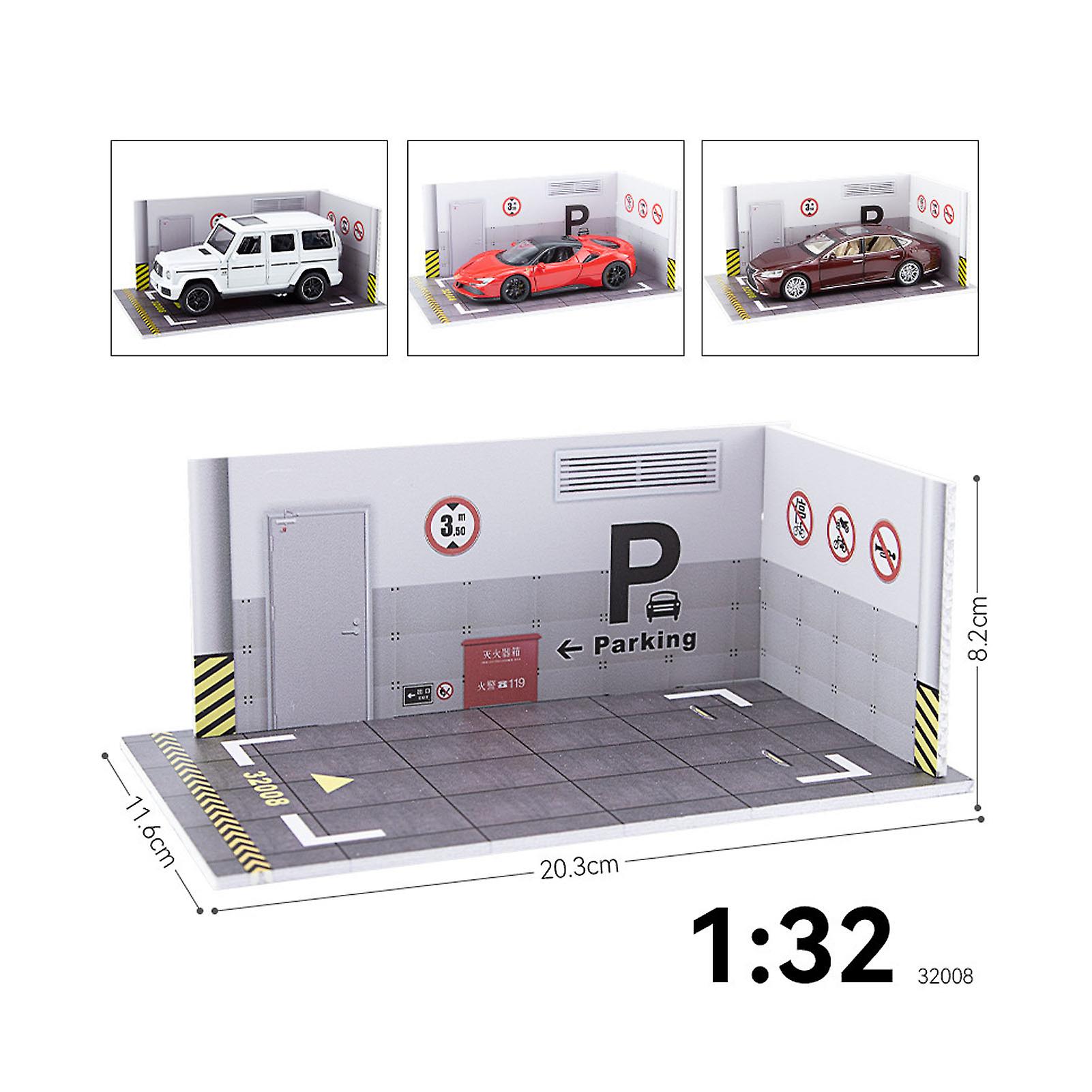 3pcs Parking Lot Model Innovative Simulation Pvc Easy Assembly 1:32 ...