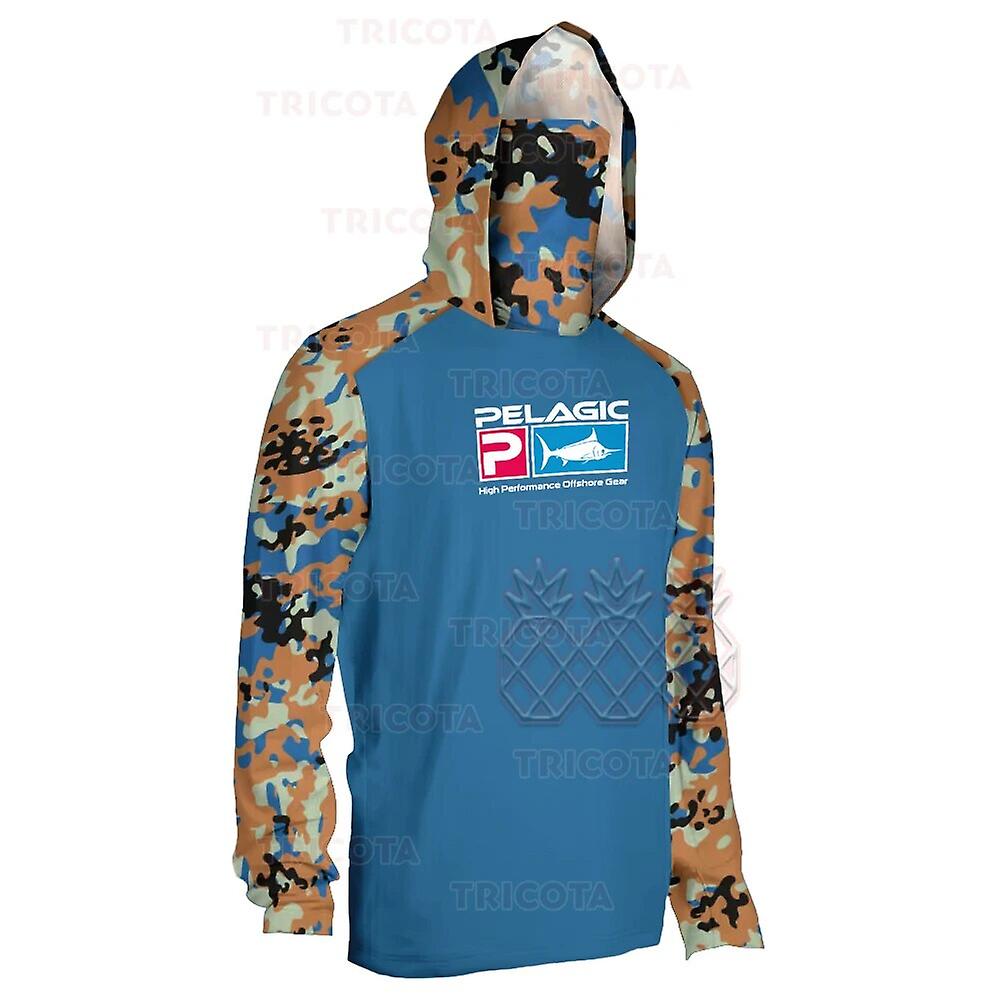 Pelagic Professional Fishing Hoodie With Mask Anti-uv Sun Protection ...