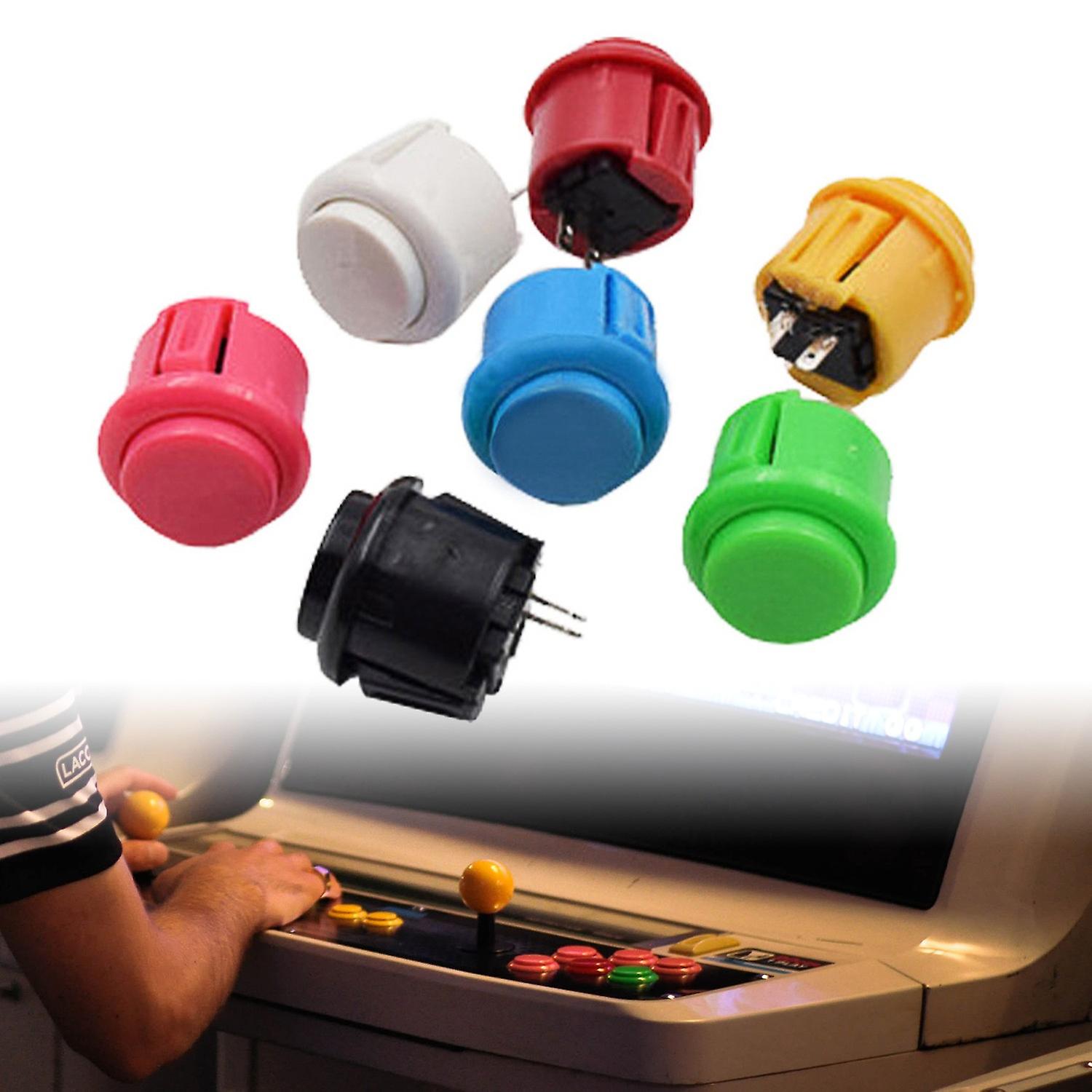 Fornnerg High Response Button Non-delayed DIY 24mm Arcade Game Push Button Switch for Gamers ...