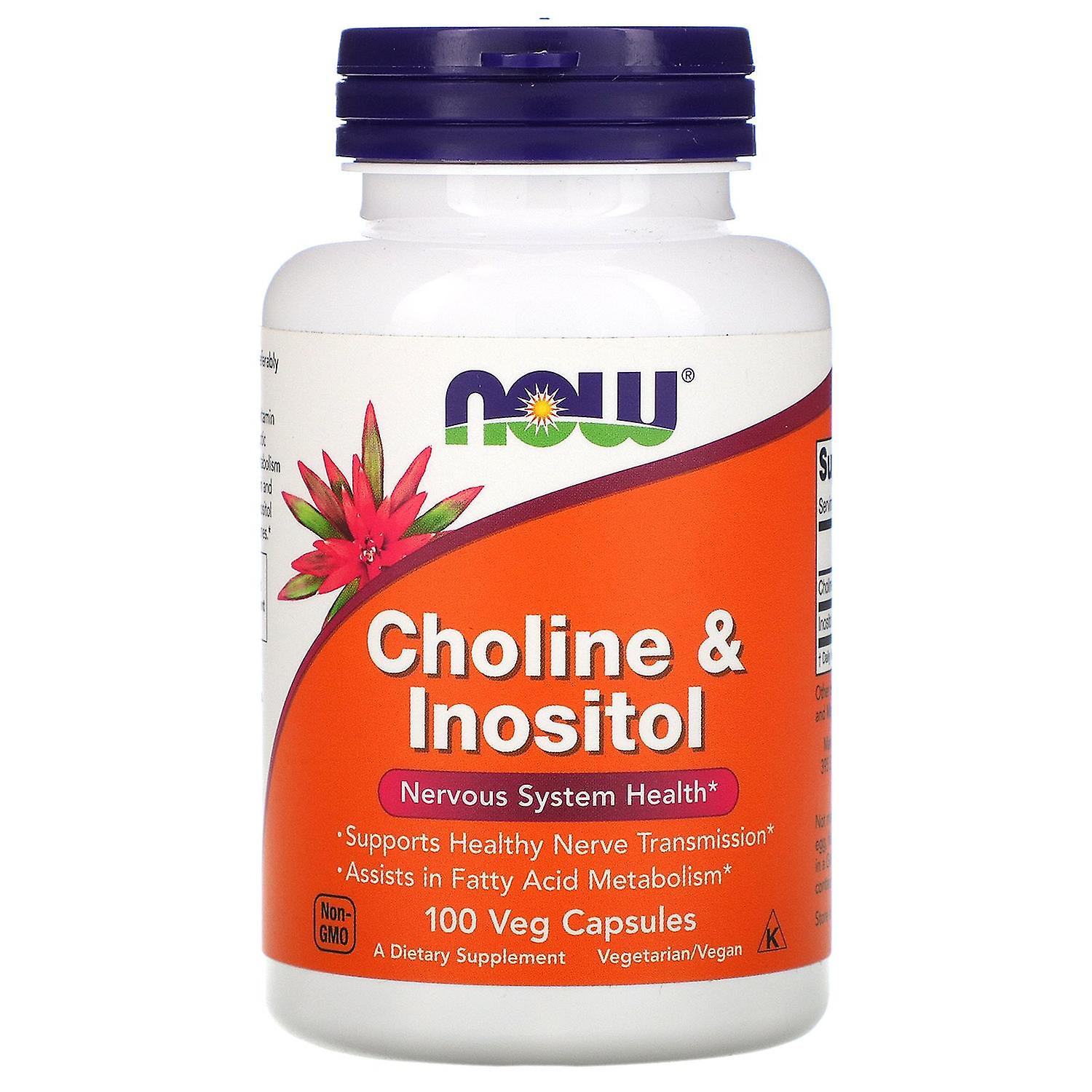 Now Foods, Choline & Inositol, 100 Veg Capsules | Fruugo UK