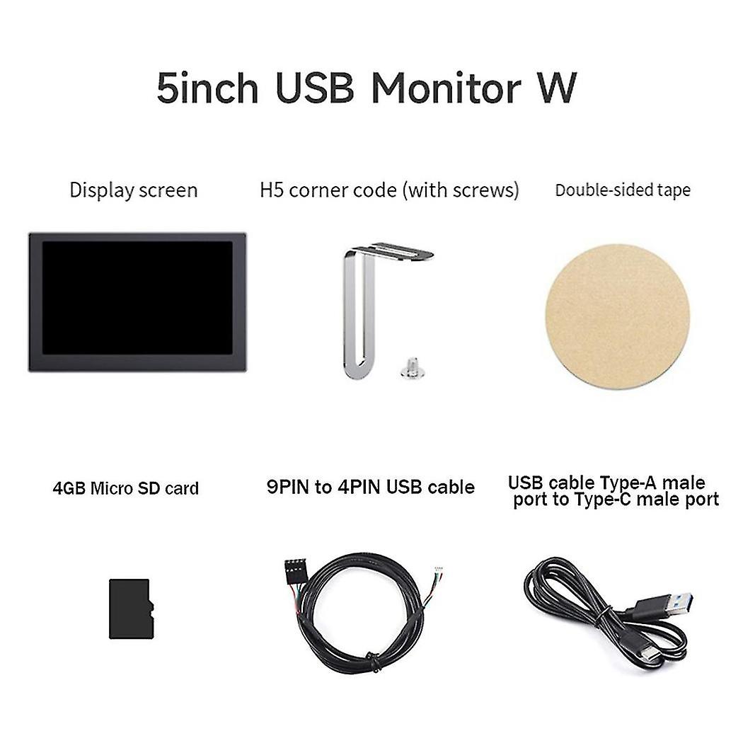 5 Inch Usb Chassis Sub Screen Table With Ambient 800x480 With Pickup ...