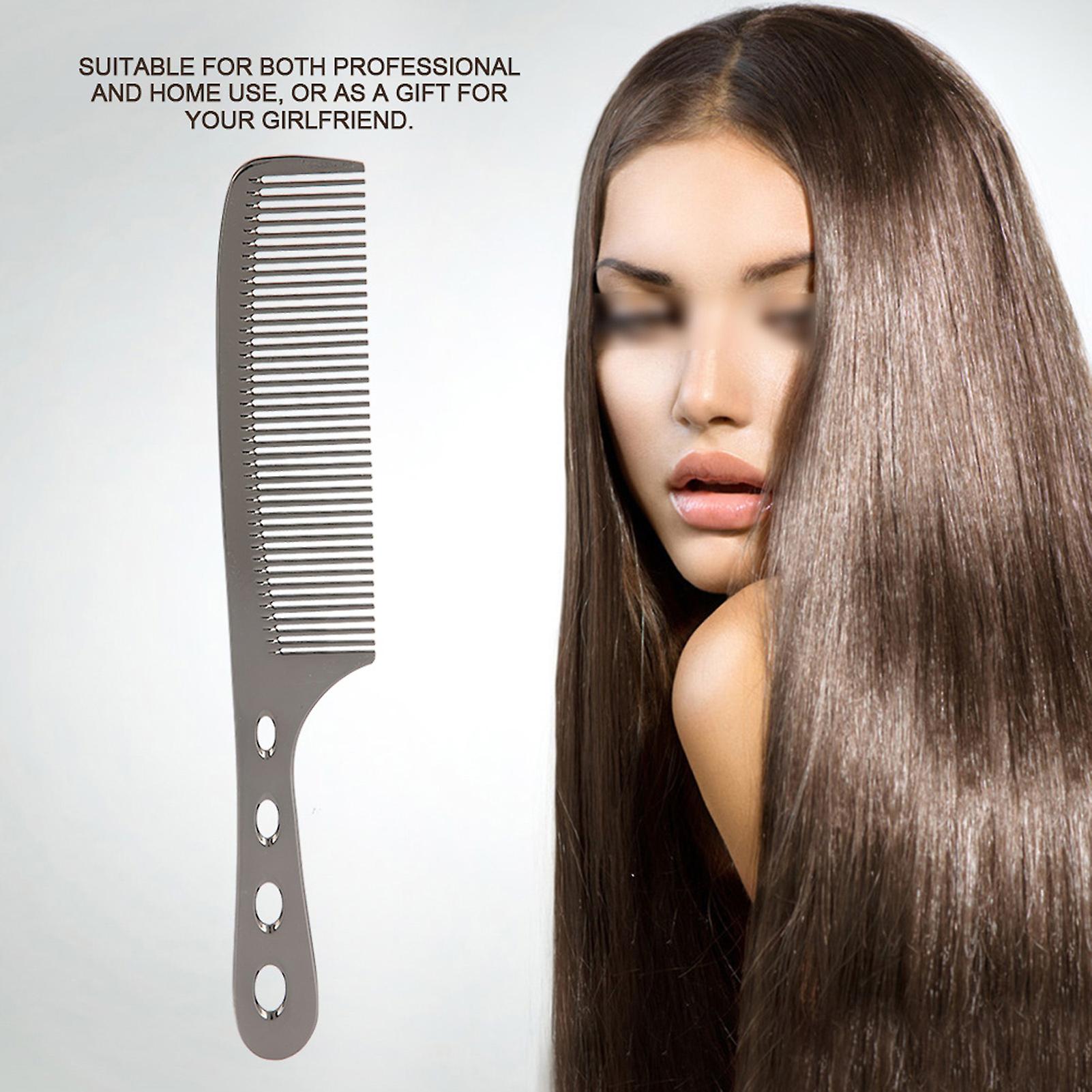 Professional Hair Comb Space Aluminum Stainless Steel Anti-static Comb ...
