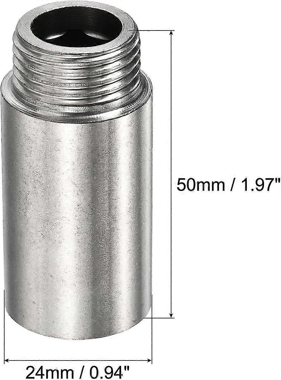 Pack of 2 Stainless Steel Extension Pipe Fitting 40mm G1/2 Female to G1 ...