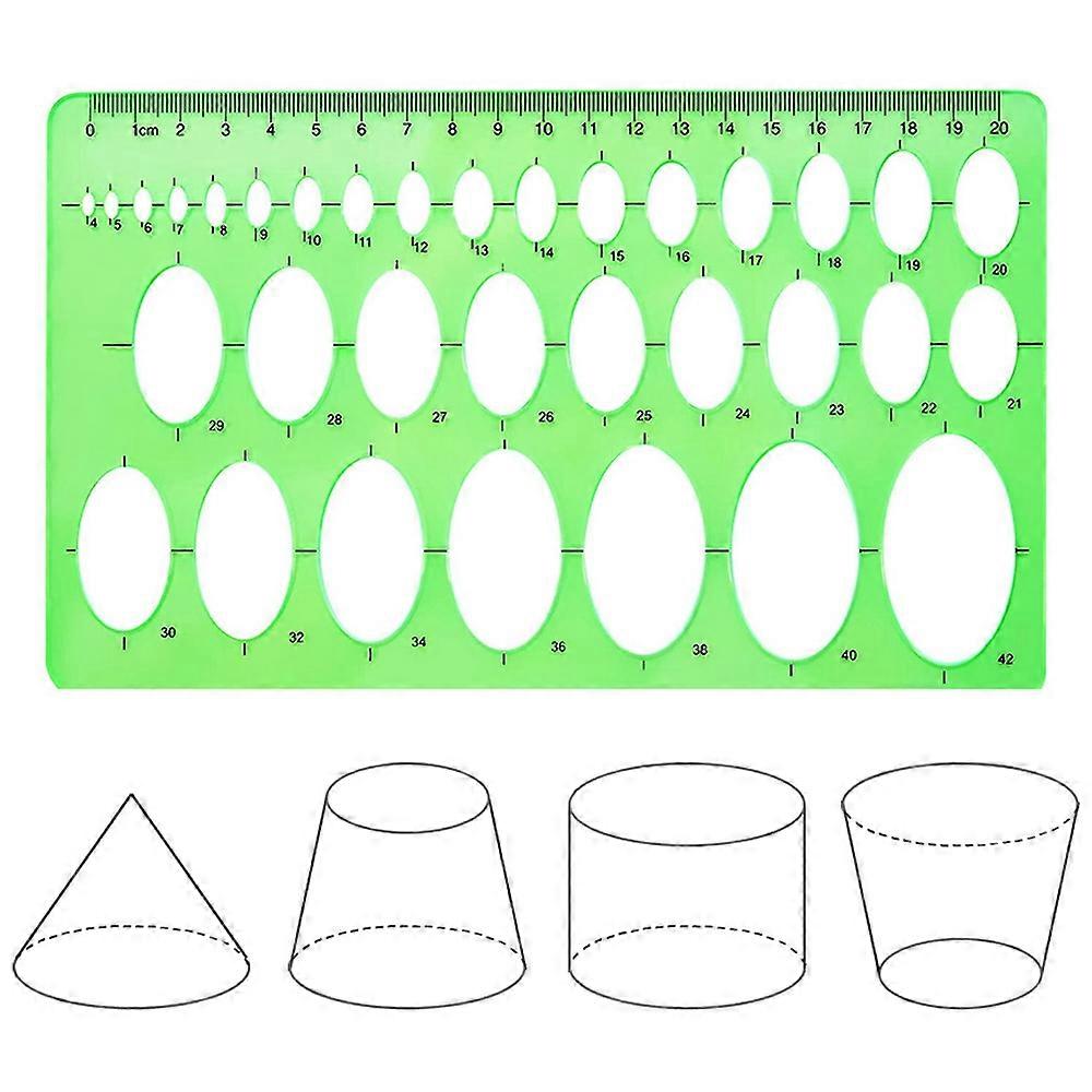 4 Pieces Template Plastic Rulers Circle Oval Circle Radius Drawing ...