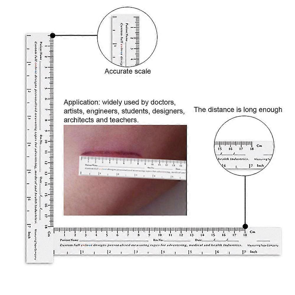 18cm Wound Ruler - Disposable Medical Measuring Tape - Pack of 50 ...