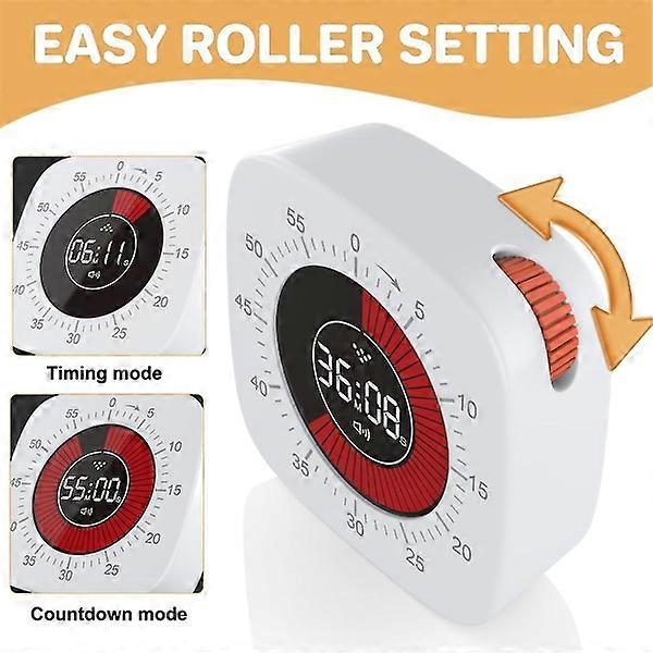 Visual timer for kids, digital timer with 60 minute countdown, silent ...