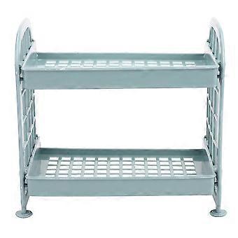Pawaca Storage Shelves,Plastic Small Storage Shelves - 2 Tier Shelf ...