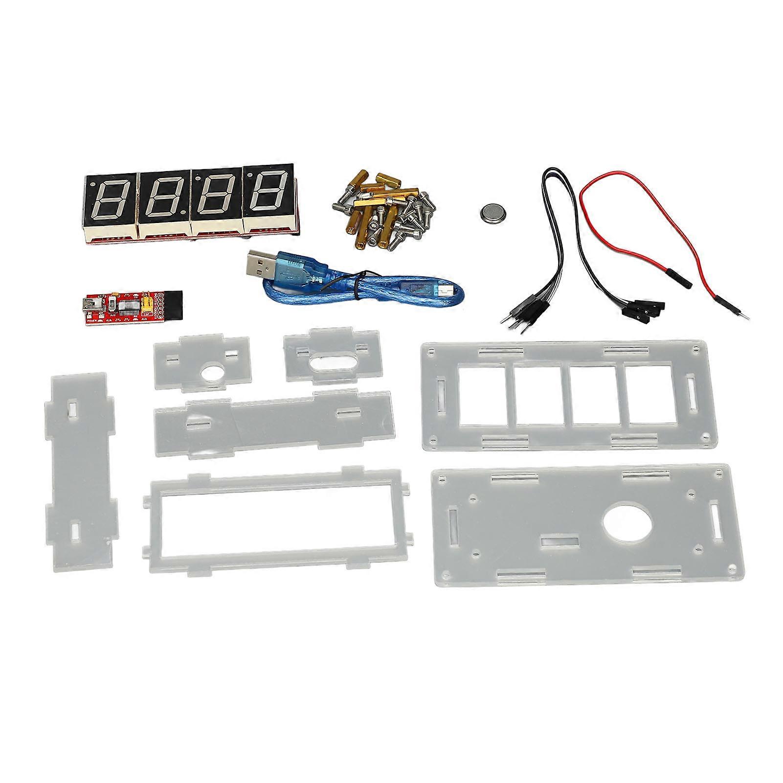 DIY Digital Clock Kit Clear Accurate Time Display Adjustable Electronic ...