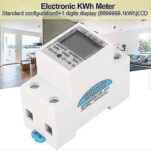 Digital Electricity Meter 220v 5(80)a Digital Din Rail Energy Meter ...