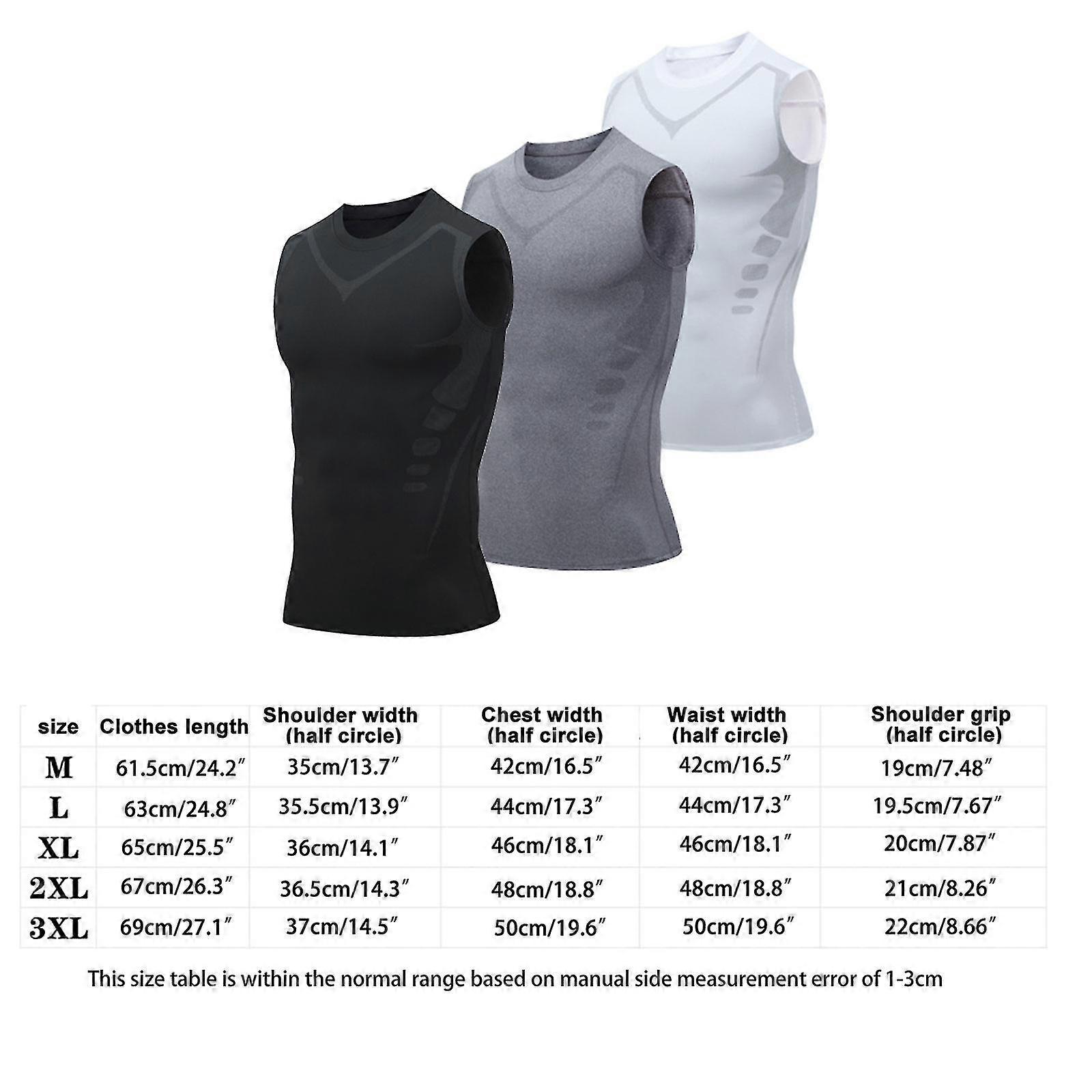 New Ionic Shaping Vest, Guys Men's Chest Gynecomastia Compression Top ...