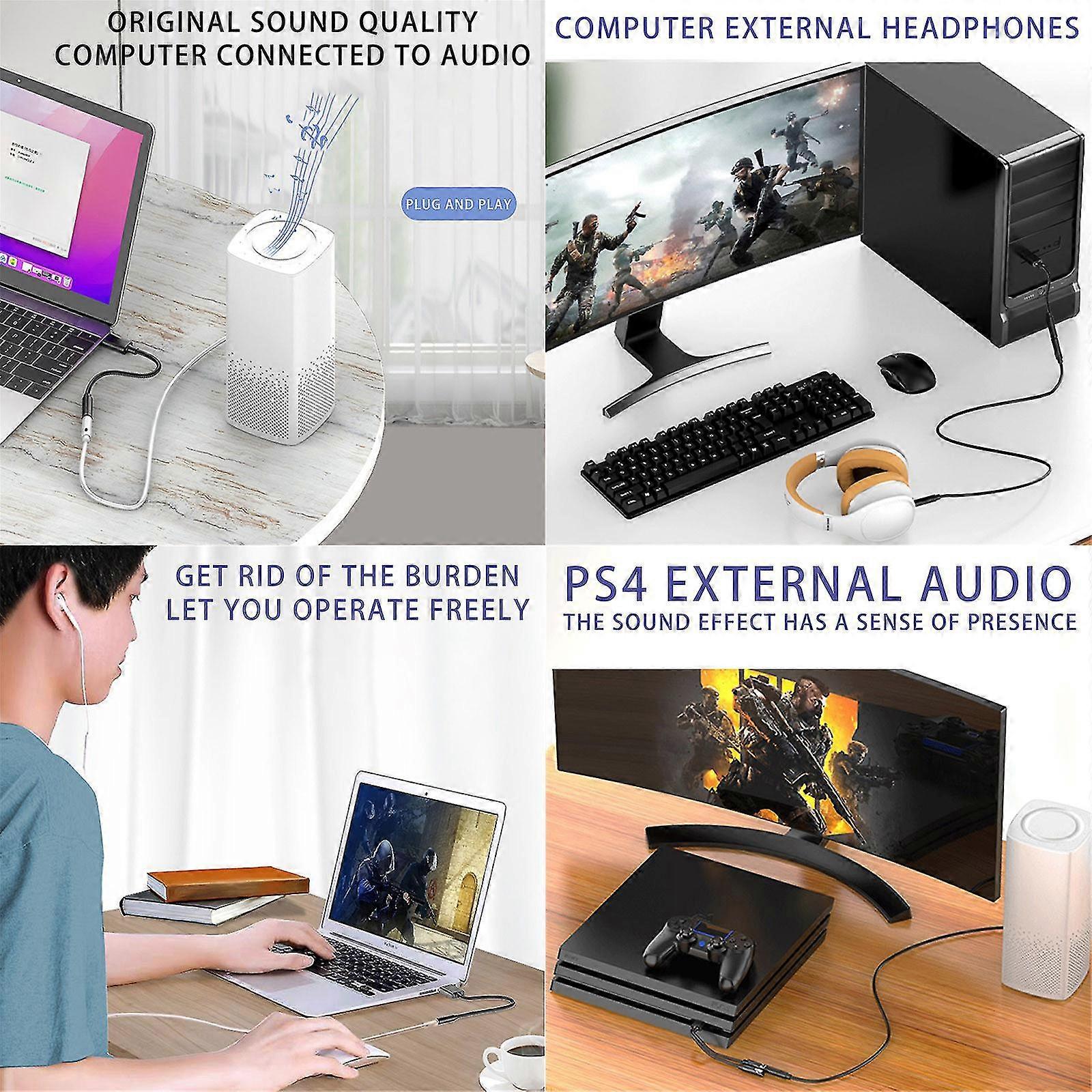 Usb To 3.5mm Audio Jack Adapter Usb To Aux Audio Jack External Stereo ...