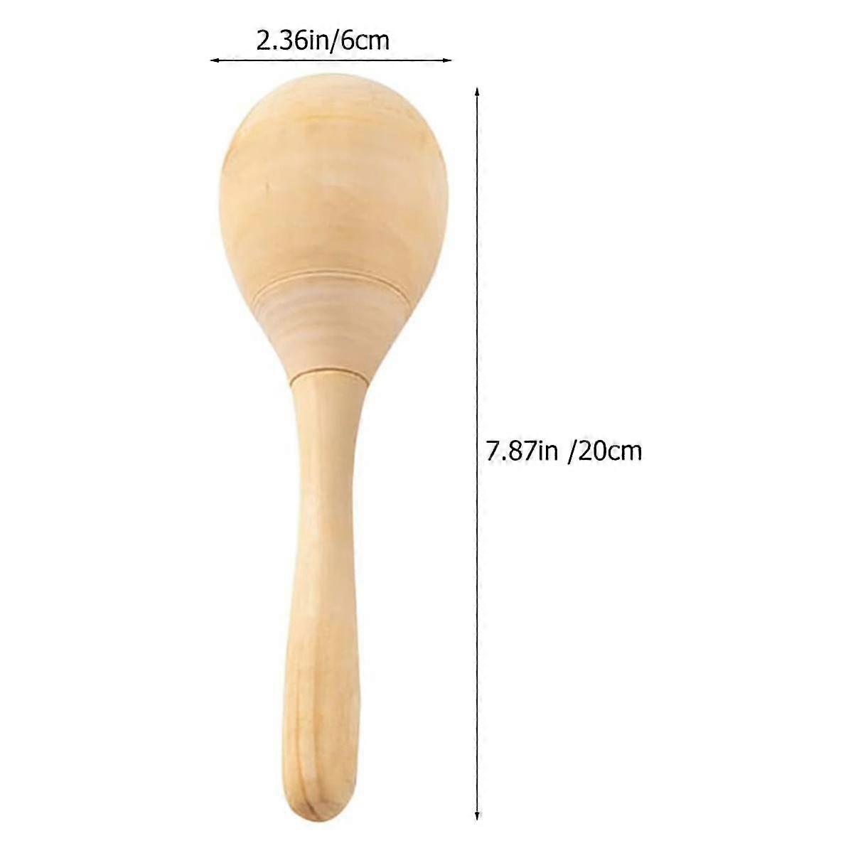 10pcs Maracas Hand Percussion Rattles Diy Wood Maracas With Crisp Blow ...