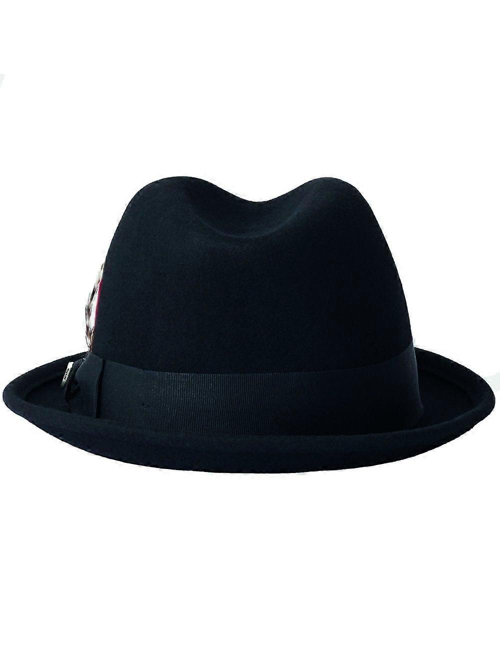 Men's Brixton Fedora Gain Hat - Black/black | Fruugo UK