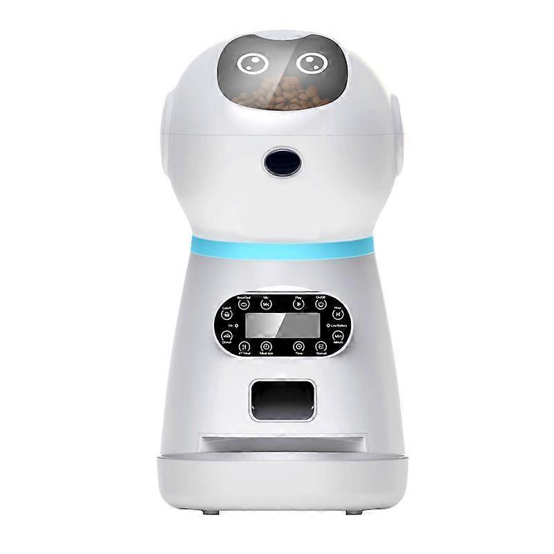 3.5L Automatic Pet Feeder Robot Design Voice Record Dog Cat Pet Bowls ...