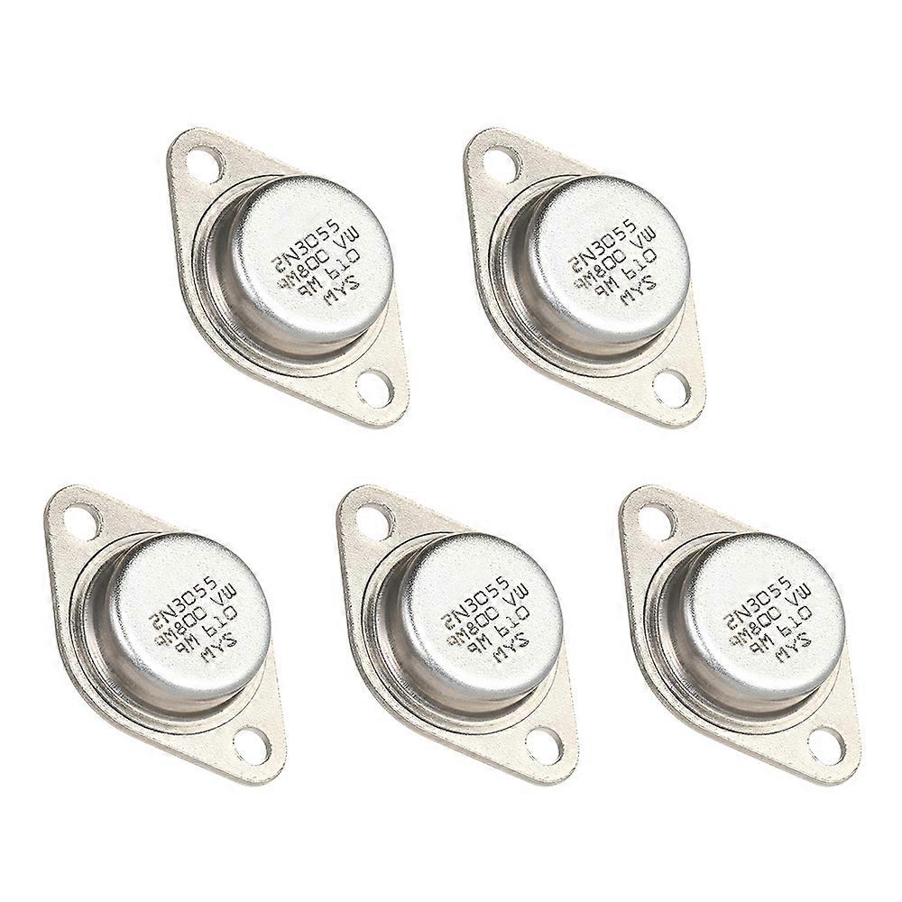 5pcs High Quality 2N3055 Power Transistors NPN TO-3 Metal Case 15A/60V ...