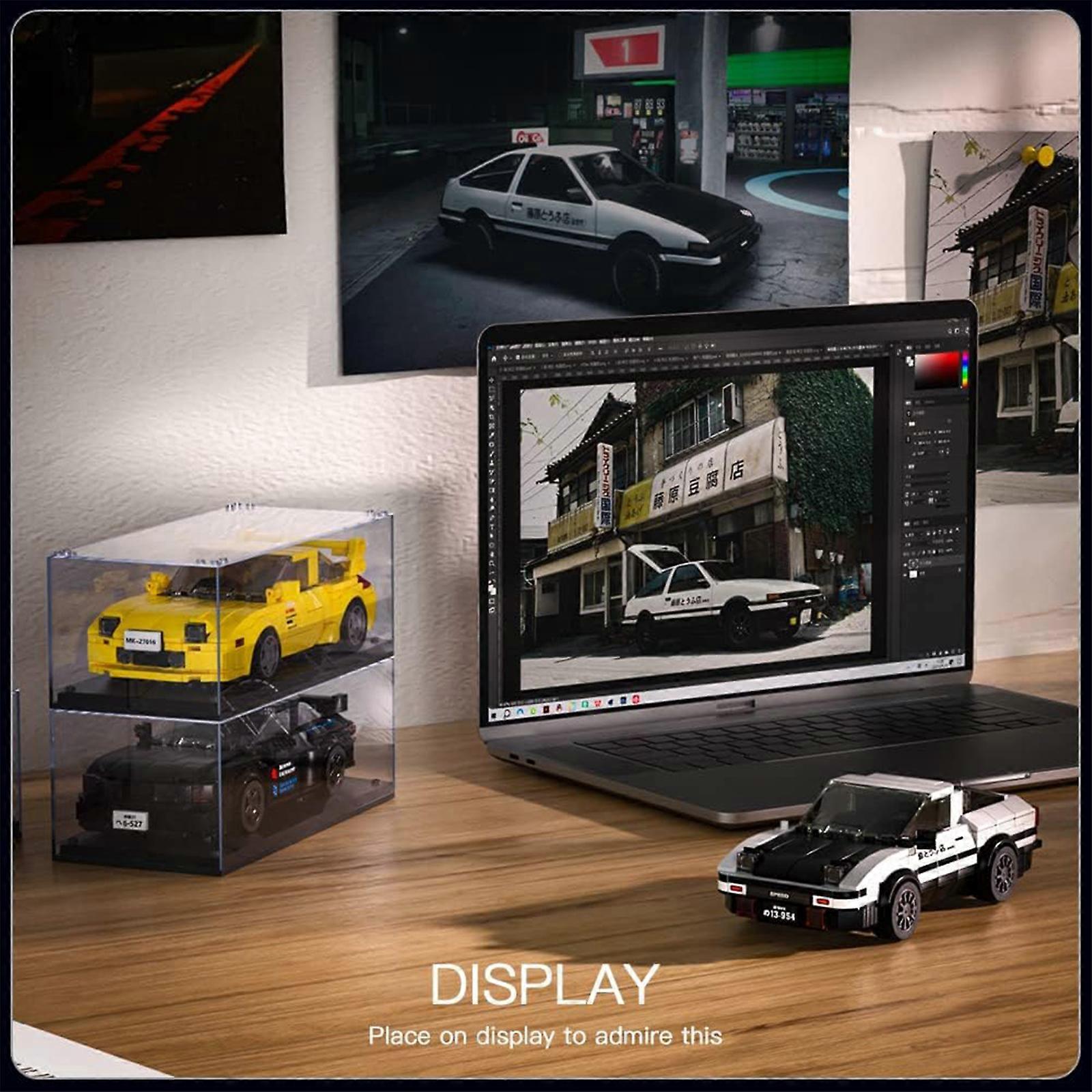 Mould King AE86 Initial D Toy Car Building Blocks Sets with Acrylic ...