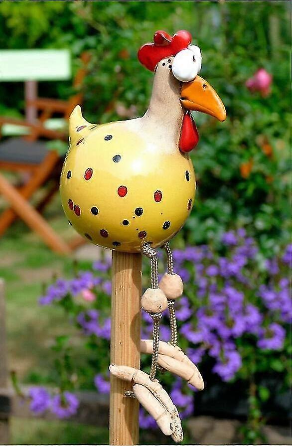 Decorative Hen Decorative Statues Garden, Funny Resin Chicken Garden ...