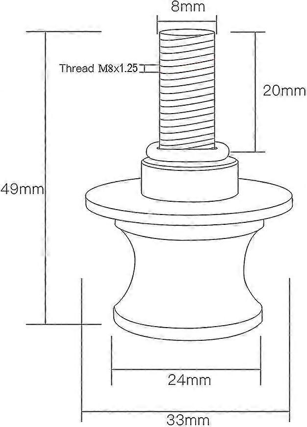 2pcs Motorbike 8mm Cnc Aluminum Swingarm Sliders Spools Stand Screws ...