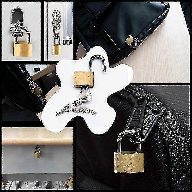 Mini Padlock Small Padlock Solid Brass Locks with Key Mini Padlock ...