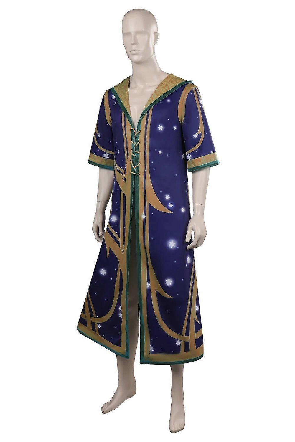 Wizard Merlin Cosplay Cloak Men Costume Game Legacy Role Play Outfits ...