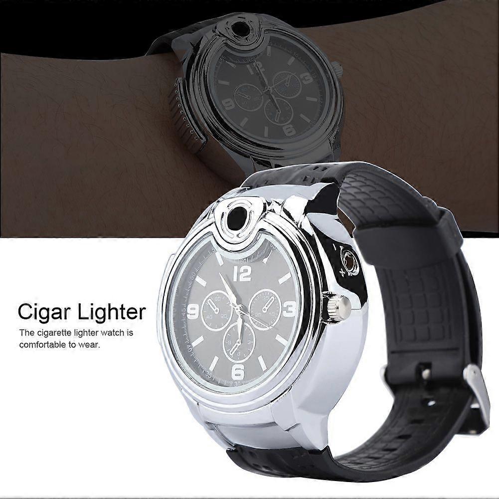 Cigarette Cigar Lighter Watch Quartz Watch Refillable Butane Lighter ...