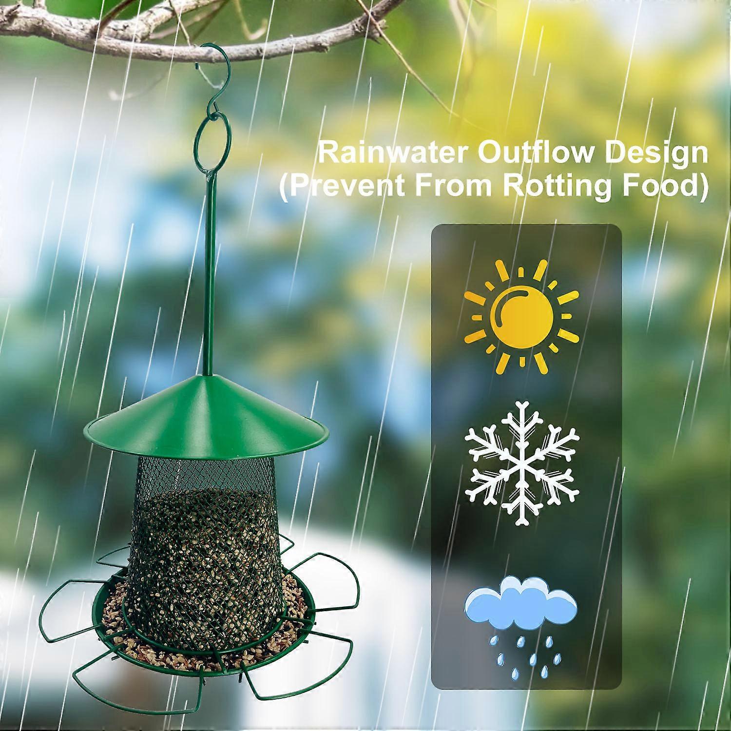 Metal Birdcage Bird Feeders Pet Bird Feeding Rack Hanging Bird Feeders ...