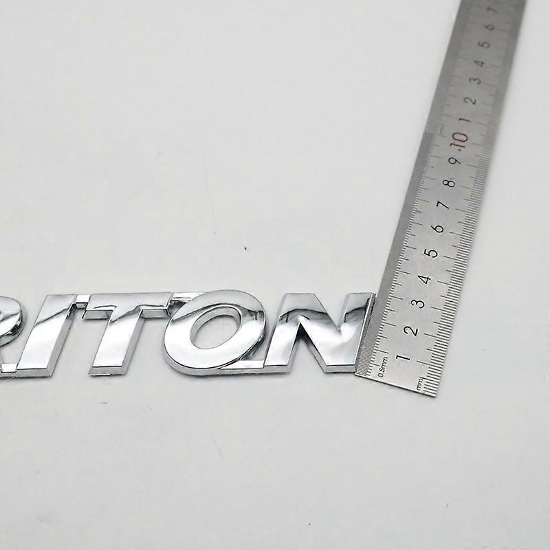 Compatible 3D Silver Logo Emblem For Triton Car Parts Rear Trunk Badge ...