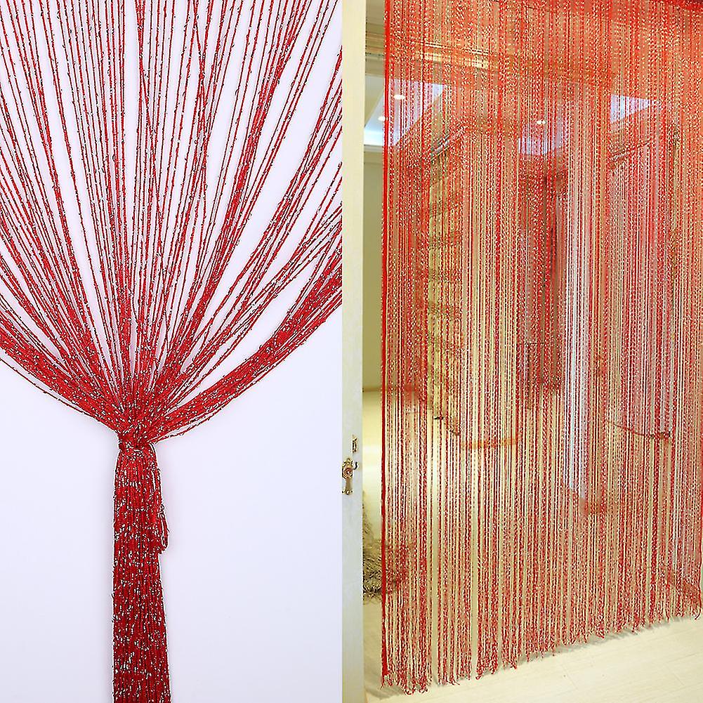 Trixes String Dew Drop String Curtain -glitter Thread Red- Door Or ...