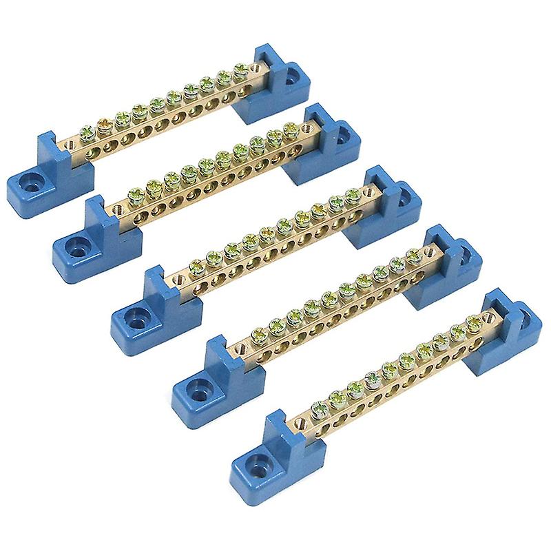 Terminal Block Blue Terminal Bus Bar 10 Positions Screw Terminal ...