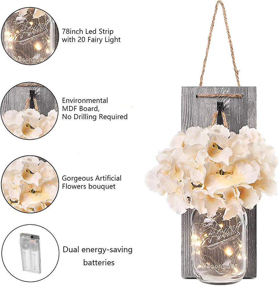 Rustic Wall Lights, Rustic Led Fairy String Light Home Decor Vintage ...