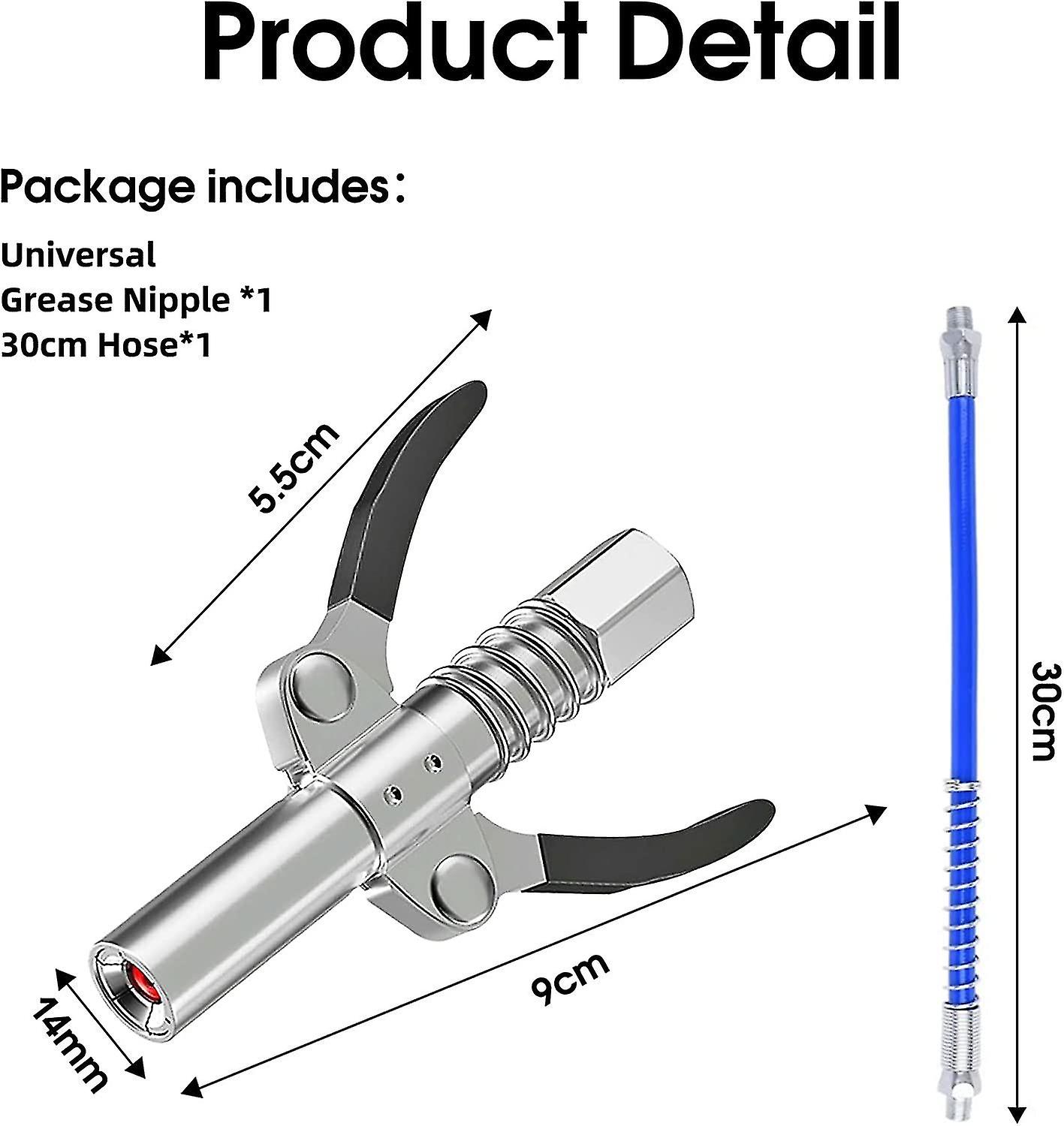 Double Handle G Coupler For Grease Gun With 30 Cm Hose Grease Gun ...