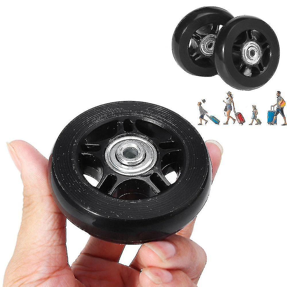 2 Pack Luggage Suitcase Replacement Wheels Rubber Swivel Caster Wheels ...