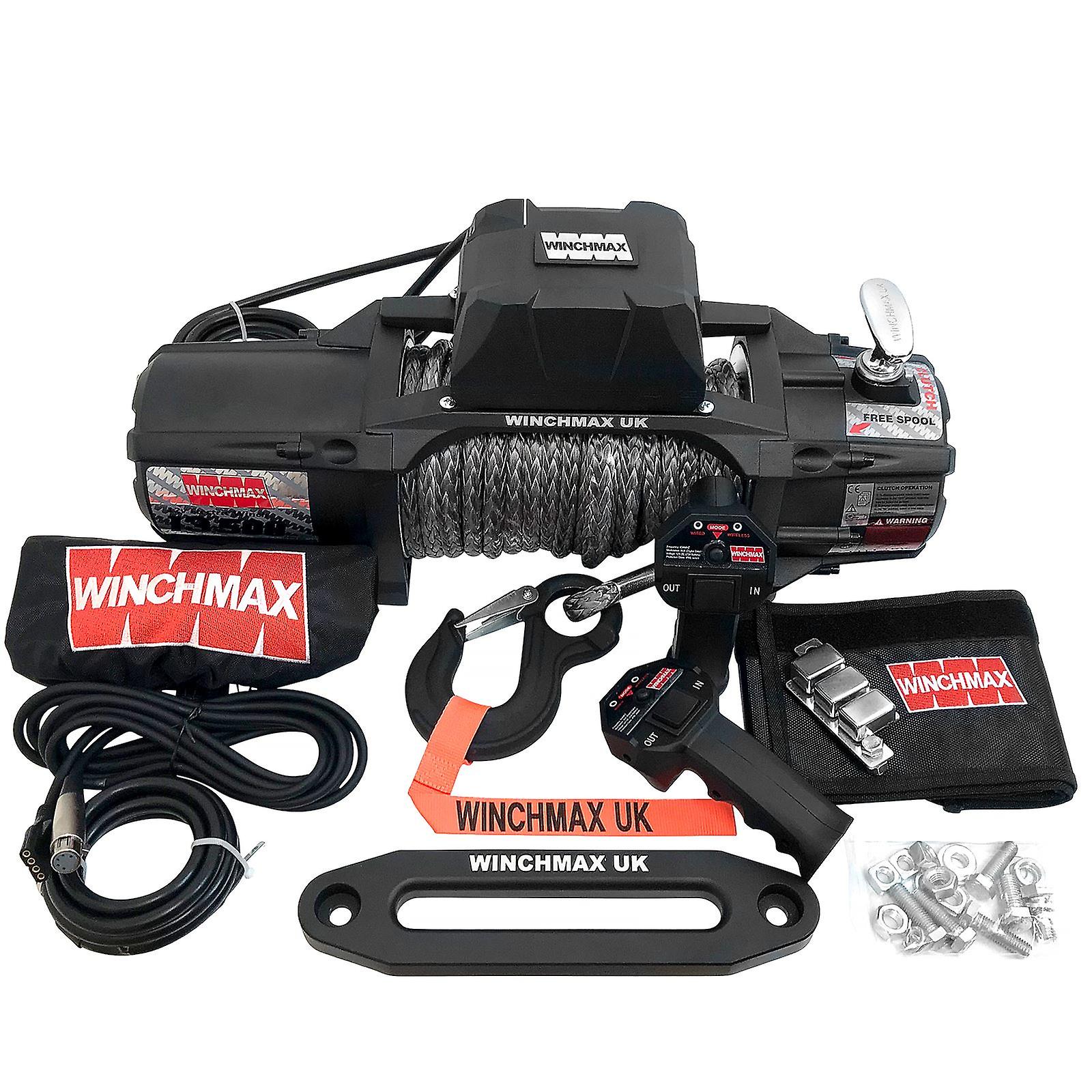 WINCHMAX 13500lb 'SL' 24v Military Grade Winch. 28m x 11mm Dyneema Rope ...