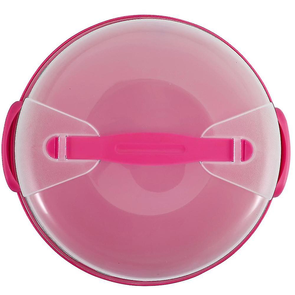 Round Cake Carrier Handheld Plastic Pastry Storage Holder Dessert ...