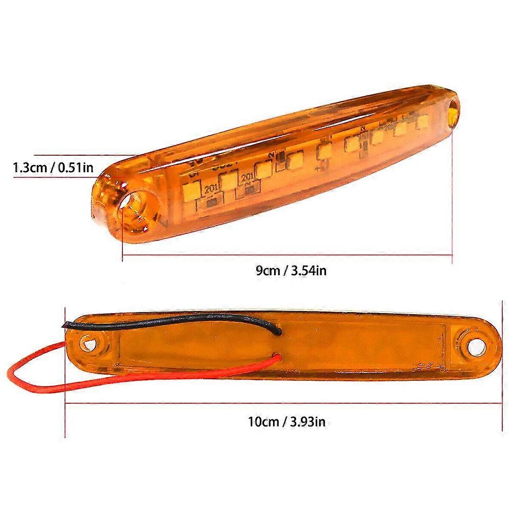 2Pcs Truck Trailer Side Marker Indicators car light Signal Brake Rear ...